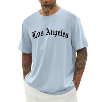 Generic T-shirts &agrave; col rond &agrave; manches courtes pour homme - L&eacute;ger - Pour les loisirs - Confortable et respirant - Extensible - Disponible dans de nombreuses co