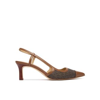 Michael Kors Femme, Chaussures, Brun, Taille: 36 1/2 EU Alora Toe Cap Mid Sling