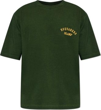 Dsquared2 Homme, Tops, Vert, Taille: M Logo T-Shirt