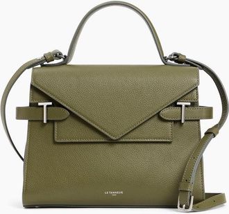 Le Tanneur Sac à main double rabat moyen modèle Emilie en cuir grainé