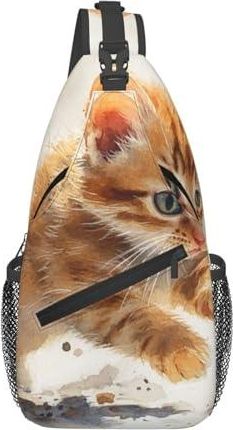 Generic Sac &agrave; bandouli&egrave;re Catch Mice And Cats - Sac &agrave; bandouli&egrave;re de voyage pour homme - Sac &agrave; dos de randonn&eacute;e