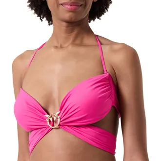 Pinko Amaryllis Bikinioberteil Tecno Jersey mit Ring Vogel, N17_pink Pinko, L
