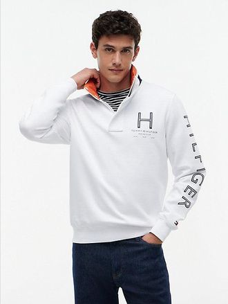 Tommy Hilfiger Sweat &agrave; fermeture zipp&eacute;e et logo sur la manche