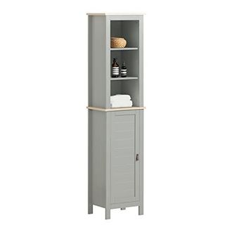 SoBuy Meuble Colonne de Salle de Bain, Armoire Haute, Placard de Rangement, Étagère de Rangement, Colonne de Rangement pour Salon, Salle de Bain, Chambre - 