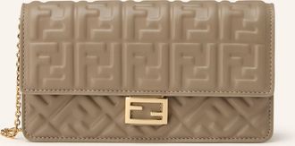 Fendi Geldb&ouml;rse Baguette Zum Umh&auml;ngen grau