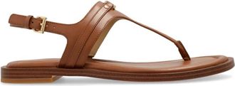 Michael Kors Femme, Chaussures, Brun, Taille: 36 EU Mandy Leather Flat Sandal