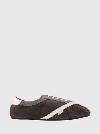 Celine Low Top Sneakers aus Leder und Wildleder mit zweifarbigem Design und perforierter Spitze