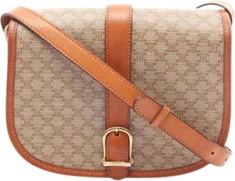 Celine Pre-owned Macadam Coated Canvas Shoulder Bag - Femme - Pre-owned - Beige - Taille: ONE Size