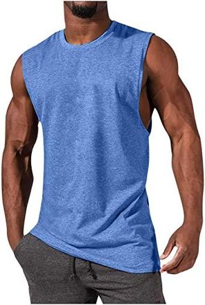 Generic Haut de sport uni sans manches pour homme - Classique - L&eacute;ger - Polyvalent, intelligent, confortable, respirant - Pour entra&icirc;nement musculaire - Pour 