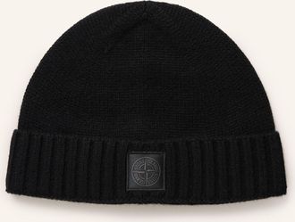 Stone Island Cashmere-M&uuml;tze Ghost schwarz