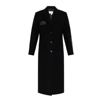 Off-white Wollmantel - - Coats - Damen - Schwarzk - M