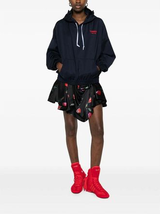 Charles Jeffrey Loverboy Logo-Embroidered Hooded Hoodie - Navy