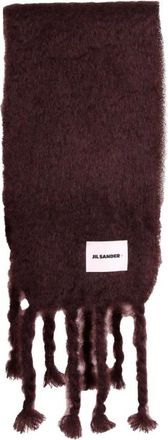 Jil Sander Femme, Accessoires, Brun, Taille: ONE Size Small Wool-Blend Scarf