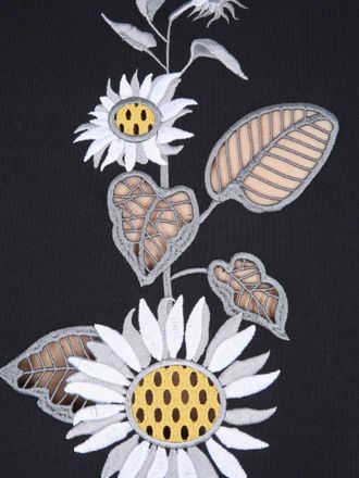 Thom Browne Embroidered Cotton Sweatshirt - Blue