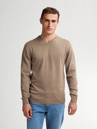 Petrol Industries V-Ausschnitt-Pullover V-Neck Basi Materialmix mit Baumwollanteil
