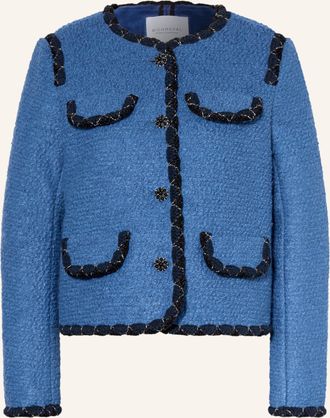 Rich & Royal Kastenjacke Aus Boucl&eacute; blau