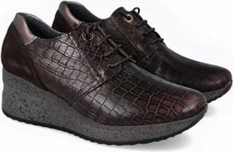 Lince Lince Baskets confortables avec semelle en caoutchouc et semelle en gel V82324. Fabriquées en Espagne, D Marron, 41 EU