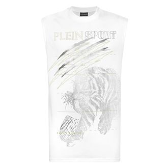 Plein Sport Homme, Tops, Blanc, Taille: 4XL Hauts sans manches