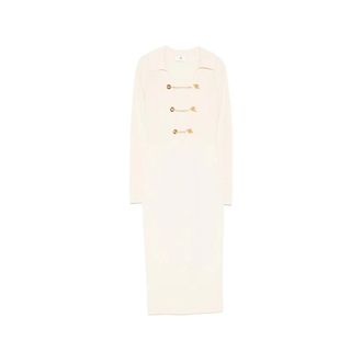 Elisabetta Franchi Damen, Kleider, Beige, LGr&ouml;&szlig;e