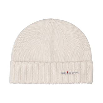 Kiton Homme, Accessoires, Blanc, Taille: ONE Size Bonnet Blanc en Laine Côtelée