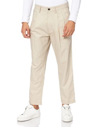 G-Star RAW Herren Bronson Pleated Relaxed Tapered Chino, Beige (dk brick D09152-9405-1214), 31W / 32L