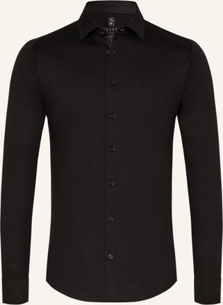 DeSoto Desoto Jerseyhemd Slim Fit schwarz