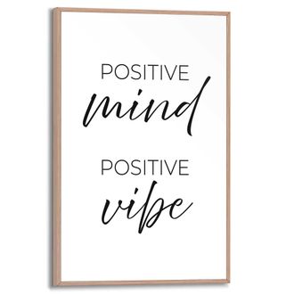Reinders Gerahmtes Bild, Positive Vibes, Home Office, MDF, 30 x 20