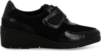 Melluso Mocassin pour Femme en Cuir Verni Noir et Daim k91623z 40