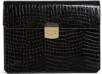 Dsquared2 Clutch in Kroko-Optik - Schwarz