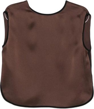 Forte_Forte Femme, Tops, Brun, Taille: 38 FR Envers Satin Shiny Top