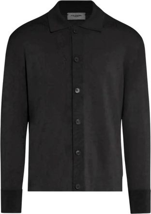 Paolo Pecora Homme, Pulls, Noir, Taille: L Camicia Maglia
