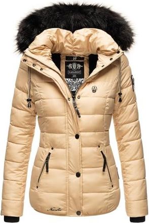 Navahoo Parka dhiver chaude pour femme - Manteau matelass&eacute; - Veste courte doubl&eacute;e B832, beige, XS