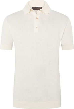 FILIPPO DE LAURENTIIS Softes Poloshirt aus Baumwolle mit Waffelstruktur in