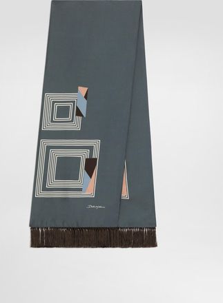 Dolce & Gabbana Vintage-print Twill Scarf - Mann Schals Und T&uuml;cher Grey Onesize