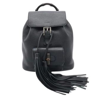 Gucci Sac &agrave; dos Gucci Pre-owned en bambou - Femme - Pre-owned - Noir - Taille: ONE Size