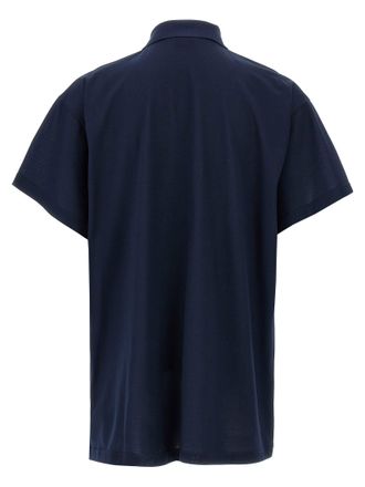 Balenciaga Embroidered Logo Polo - Navy