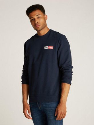 Tommy Jeans Plus Sweatshirt TJM REG ENTRY GRAPHIC CREW EXT in Großen Größen, Logodruck