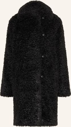 HUGO BOSS Hugo Teddyfell-Mantel Mimena schwarz