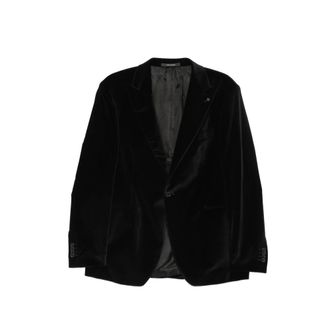 Tagliatore Velvet-effect Peak-lapel Jacket