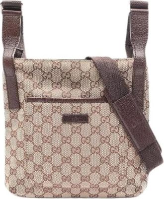 Gucci Sac bandouli&egrave;re GG Canvas Pre-owned - Femme - Pre-owned - Beige - Taille: ONE Size