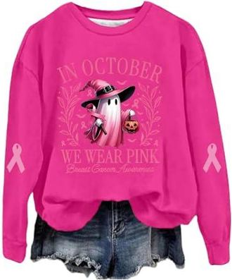 Generic 2026 Printemps Femmes Mode Sweatshirts &agrave; Capuche pour Automne et Hiver Imprim&eacute; Col Rond Top avec Lettre Design Everyday Wear, rose vif, XXL