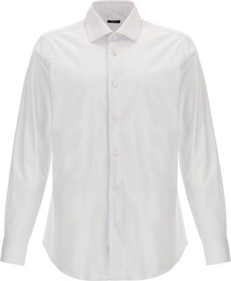 Barba chemise à boutonnière sur le devant - Blanc