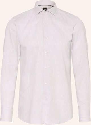 HUGO BOSS Hemd Hank Slim Fit Mit Leinen beige