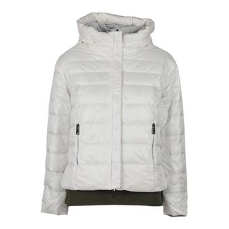 People of Shibuya Homme, Vestes, Blanc, Taille: XS Veste Blanche Réversible en Duvet avec Capuche
