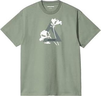 Jack & Jones JCOFLORAL Triangle Tee SS Crew Neck FST, Desert Sage, L