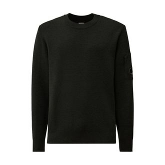 C.P. Company C.p. Company, Homme, Pulls, Noir, Taille: XL Pull Ras du Cou Re-Wool Lens