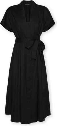 Elena Miro Femme, Robes, Noir, Taille: 40 FR Robe &Eacute;vas&eacute;e avec Ceinture