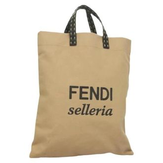 Fendi Pre-owned Toile sacs-fendi - Femme - Pre-owned - Beige - Taille: ONE Size