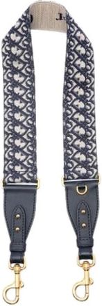 Dior Pre-owned Bestickter Canvas Schultergurt - - Pre-owned - Damen - Blau - ONE SIZE