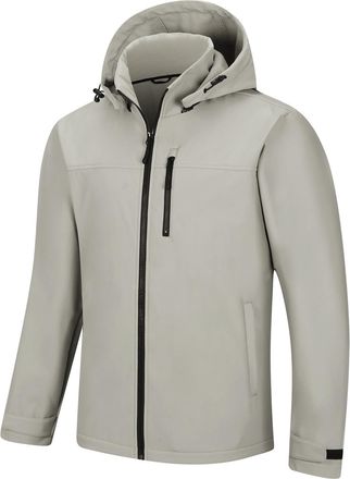 Baleaf Softshelljacke f&uuml;r Herren Wasserabweisend &Uuml;bergangsjacke Winddicht Winterjacke Fleece Gef&uuml;ttert Fahrradjacke Wanderjacke Windjacke Khaki XL